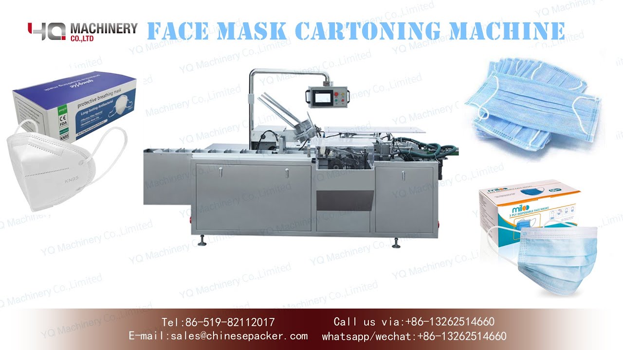 Automatic face mask cartoning machine|Disposable mask box packaging ...