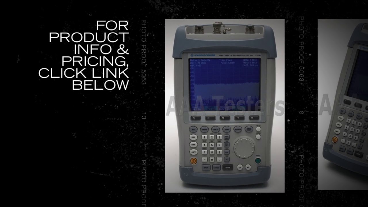 Rohde & Schwarz FSH6 Handheld Spectrum Analyzer FSH6.26 - YouTube