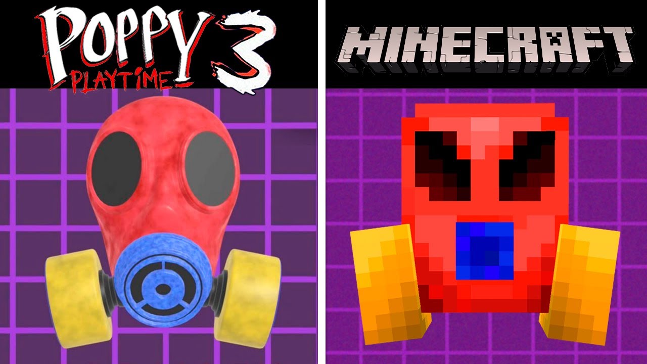 GAS MASK from Poppy Playtime: Chapter 3 | Comparison with Minecraft ...