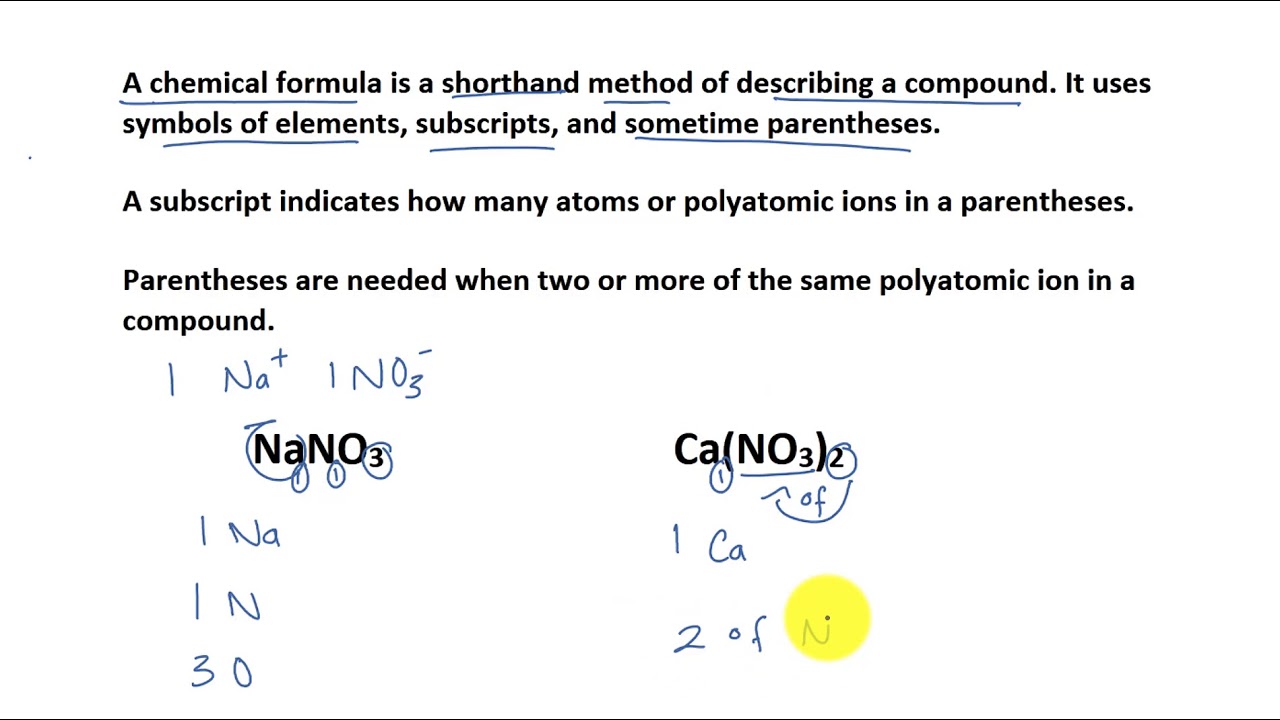 interpret chemical formula 17 - YouTube