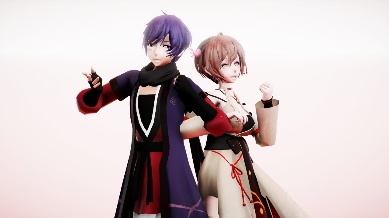 【MMD】Falling in Love【TDA Momiji Meiko・Shigure Kaito】 - YouTube