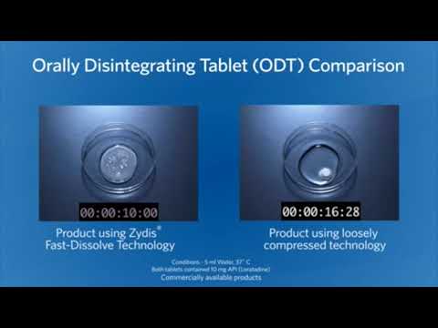 Zydis Dissolving 10X faster than alternatives - YouTube
