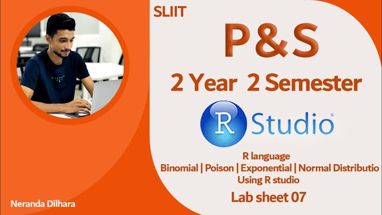 R language - Lab sheet 7 - Binomial | Poison | Exponential | Normal Distribution using R studio ...