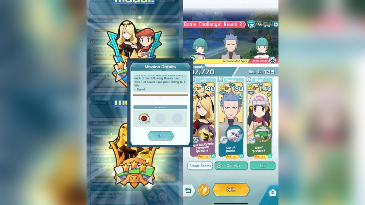 [Pokémon Masters Ex] Cyrus’ Battle Challenge Round 2 | Sinnoh Team ...