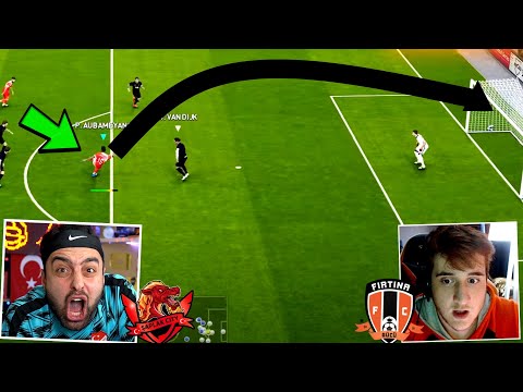 AUBAMEYANG 22 METRE VOLE GOL 😱 KALECİ GOL ! EMJAN PES 2021 KAPIŞMA !