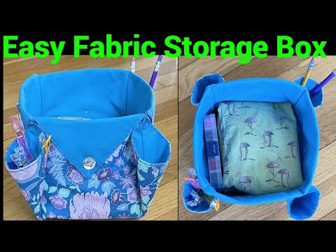 How To Make Fabric Storage Box/Fabric Basket Sewing Tutorial/DIY Fabric ...