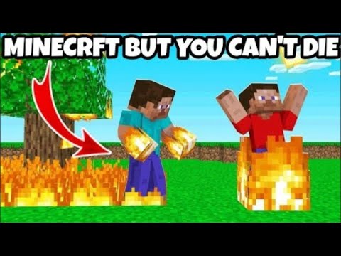 Minecraft , but you cant die........ - YouTube