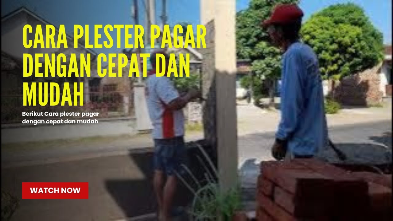Cara plester pagar dengan cepat dan mudah - YouTube