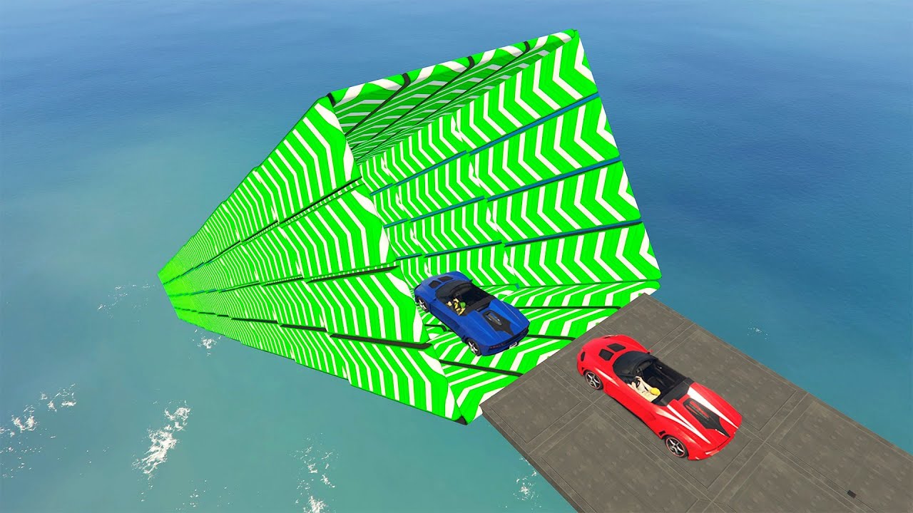 Unbelievable Turbo Ramp - Speed Boost Slide - GTA 5 - YouTube