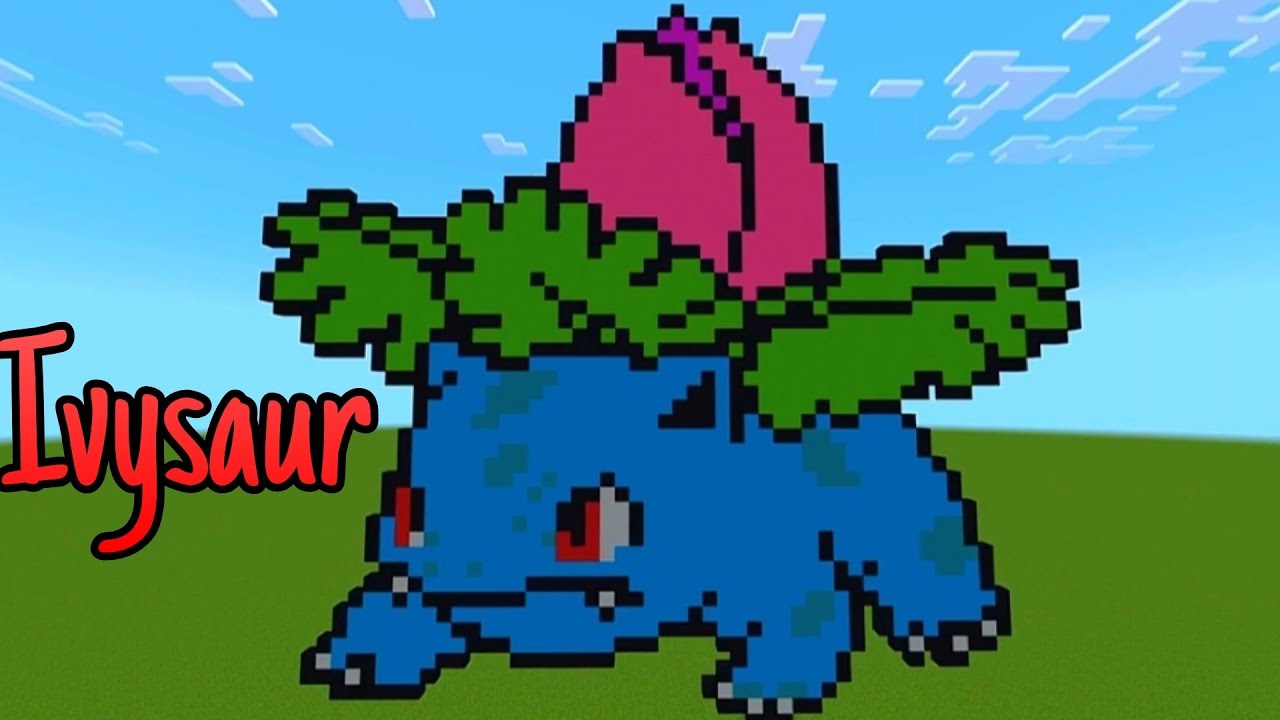 Minecraft Ivysaur Pixel Art Tutorial - YouTube