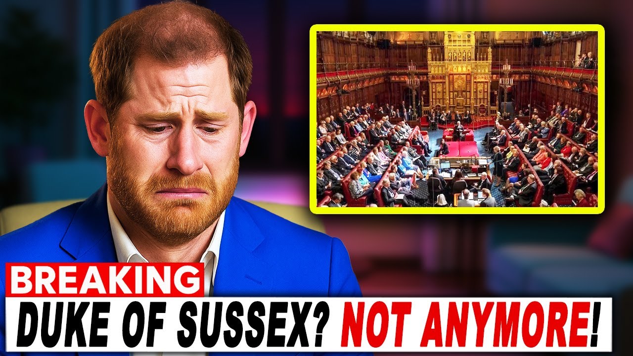 Prince Harry DEVASTATED As House of Lords VOTES To STRIP Him of Royalty ...