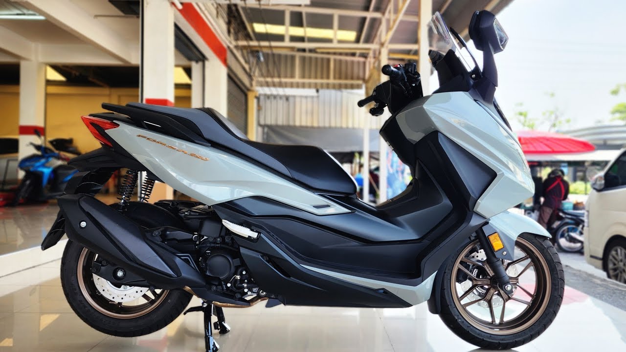 All New 2022 Honda Forza 350 Grey - YouTube