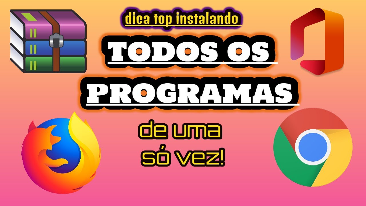dica top instalando todos os programas de uma só vez - YouTube