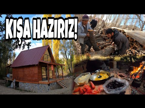 Bungalow eve kışlık yakacak odun aldık(HÜSEYİNLE YAYLA TAŞ EVDE KEYİF)
