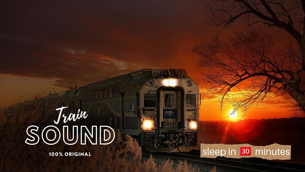 RELAXING TRAIN SOUND | NIGHT TRAIN SOUNDS | sleep in 30 minutes ...