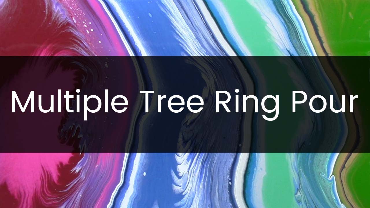 Multiple Tree Ring Pour - Pouring with Arteza Acrylics - YouTube