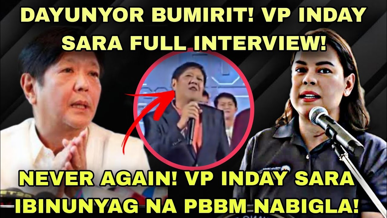 NEVER AGAIN! VP SARA INDAY IBINUNYAG NA PBBM NABIGLA!#news #bbm #vpsara ...