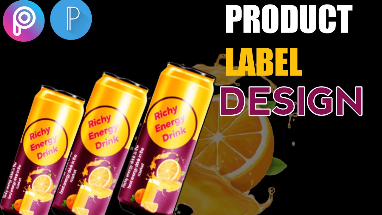 HOW TO DESIGN A PRODUCT LABEL ON PIXELLAB AND PICSART. - YouTube
