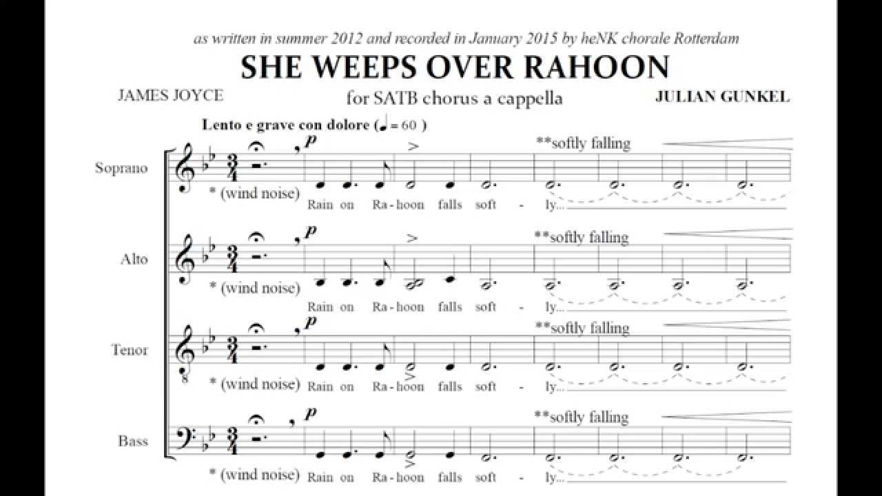 Julian Gunkel - She weeps over Rahoon (SATB) - YouTube