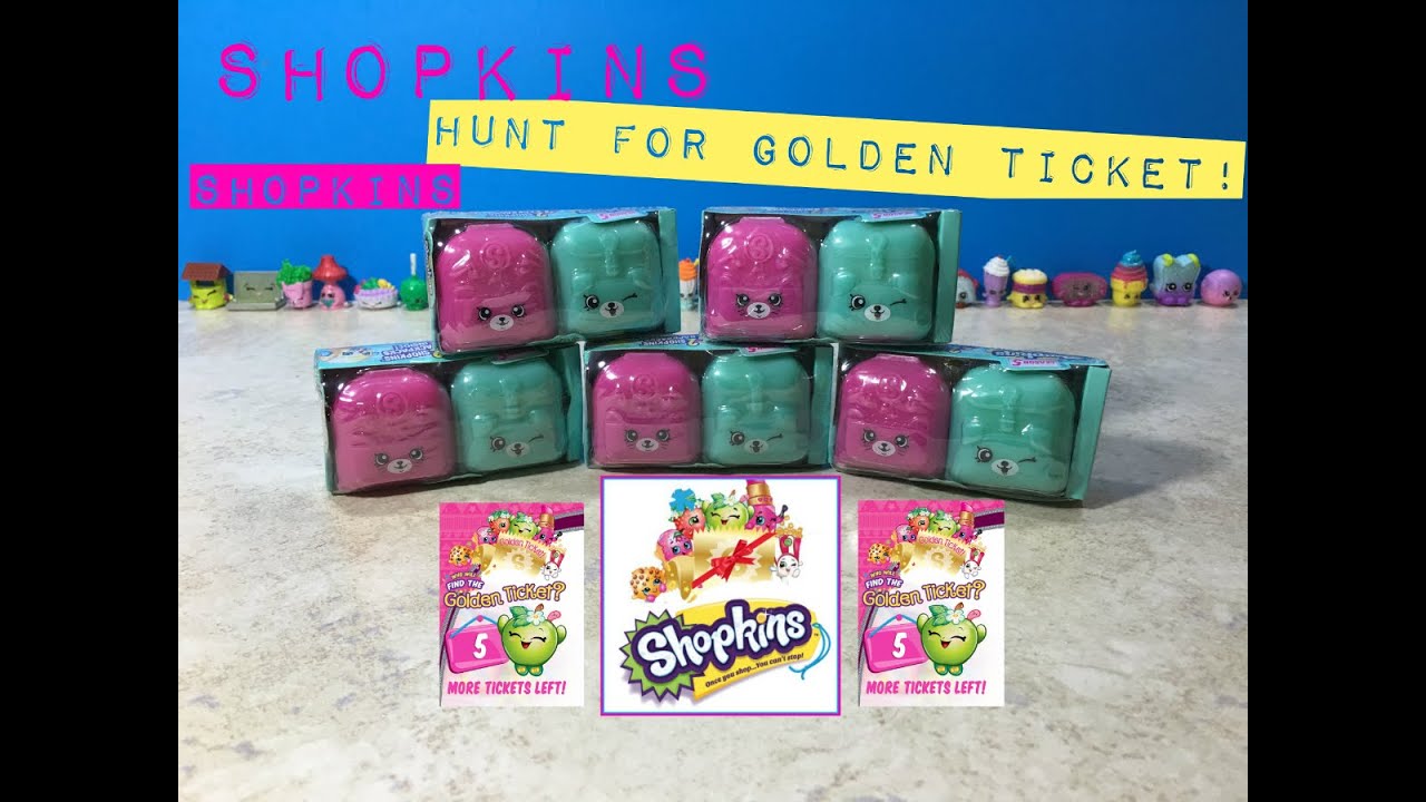 SHOPKINS Hunt for a GOLDEN TICKET! Surprise Blind Bag Opening! - YouTube