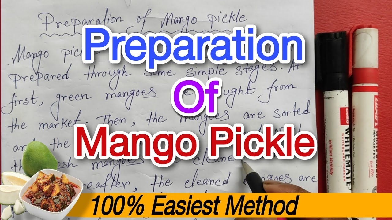 Preparation of Mango Pickle | Processing Writing | Easiest Method | # ...