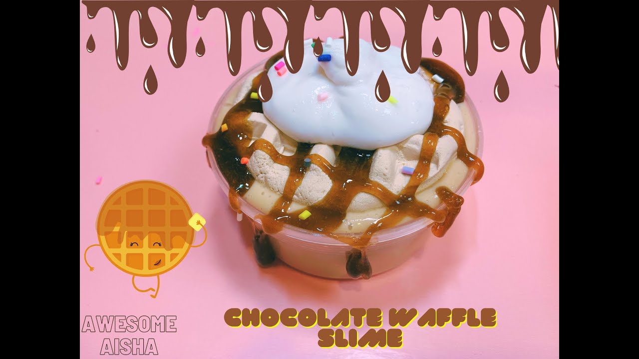 Lets Make A Chocolate Waffle Slime! - YouTube