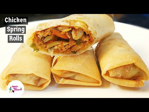 Chicken Spring Rolls Recipe Pakistani | Restaurant Style Chicken Spring ...