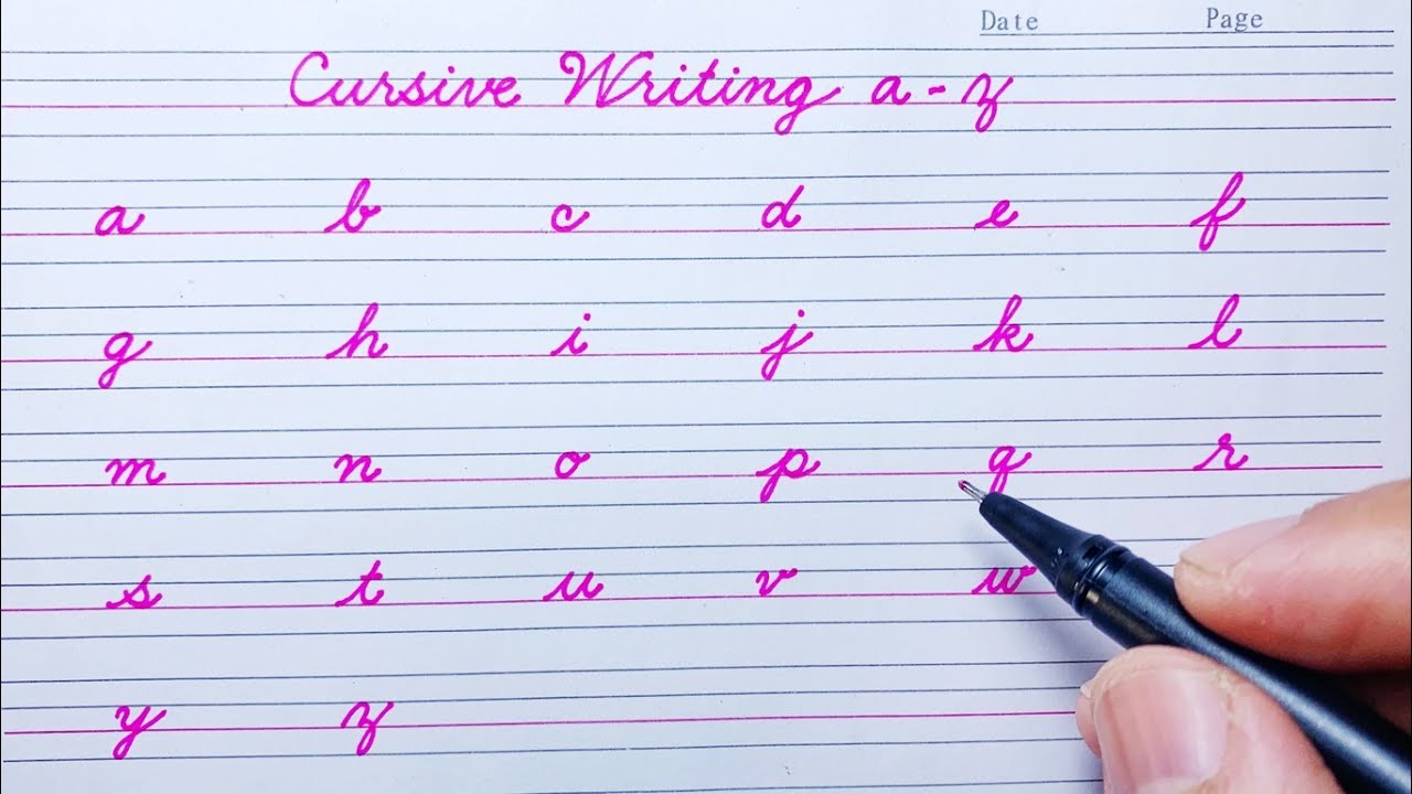 How to write in cursive for beginners step by step | Cursive writing a ...