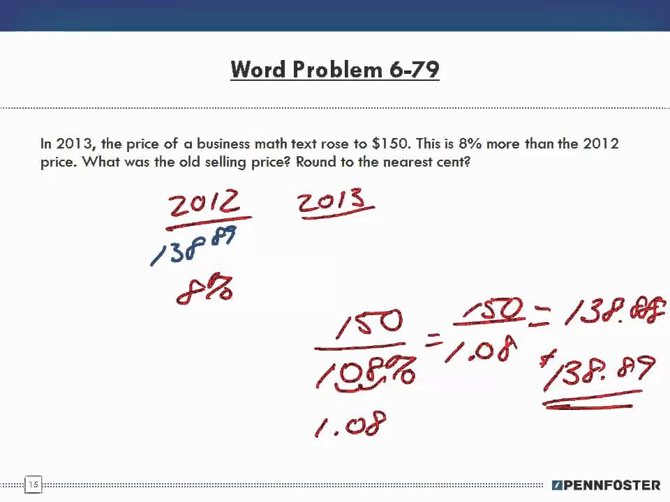 Math for Business and Applications Ch 6 Word Problems 6 79 to 6 83 ...