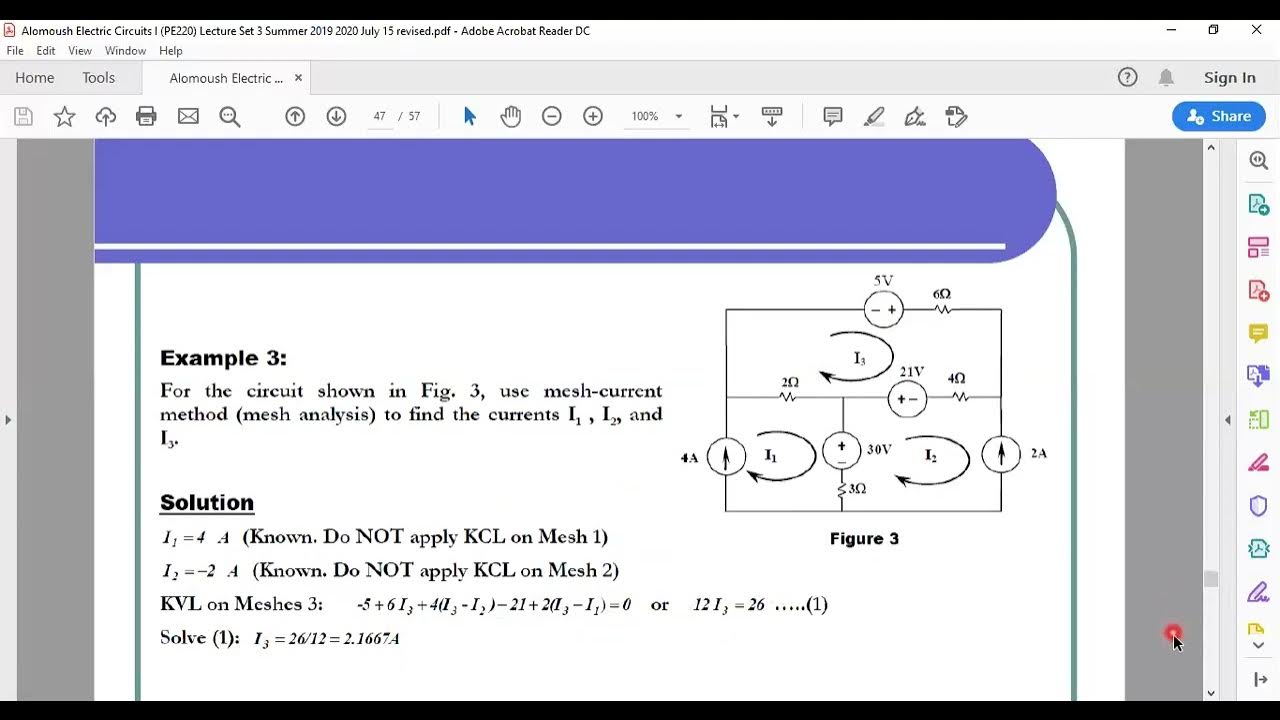 11 Zoom Lecture Mesh Analysis Part 2 - YouTube
