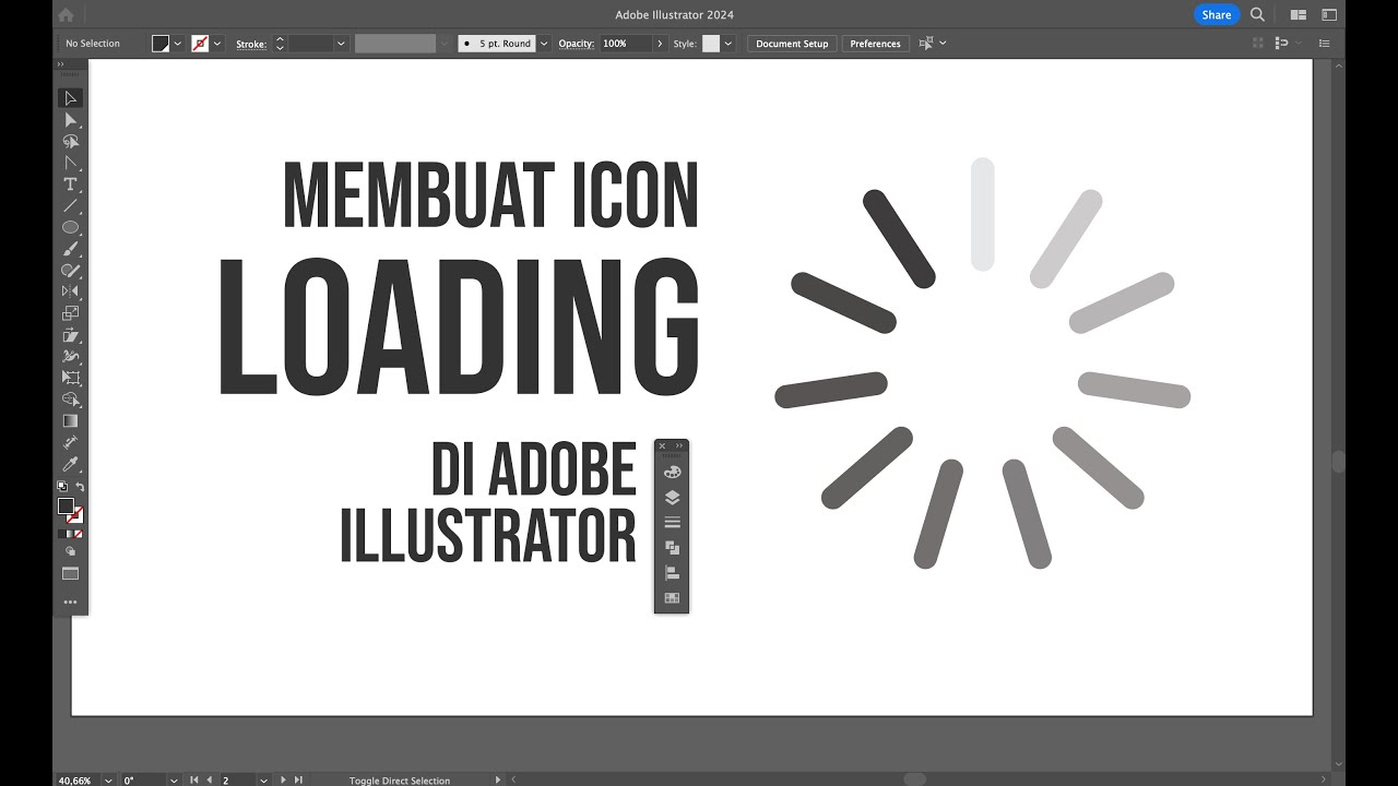Ini Cara Buat icon LOADING di Adobe Illustrator - YouTube