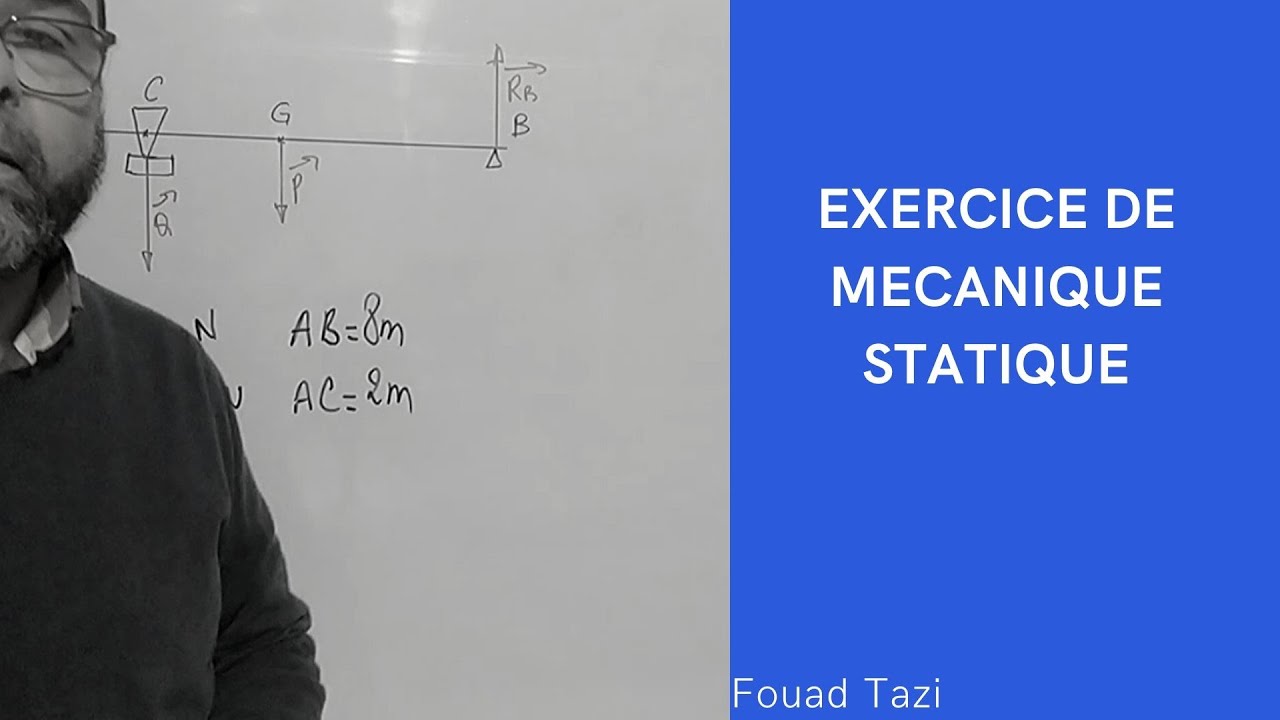 Video N°84 exercice de mecanique statique - YouTube