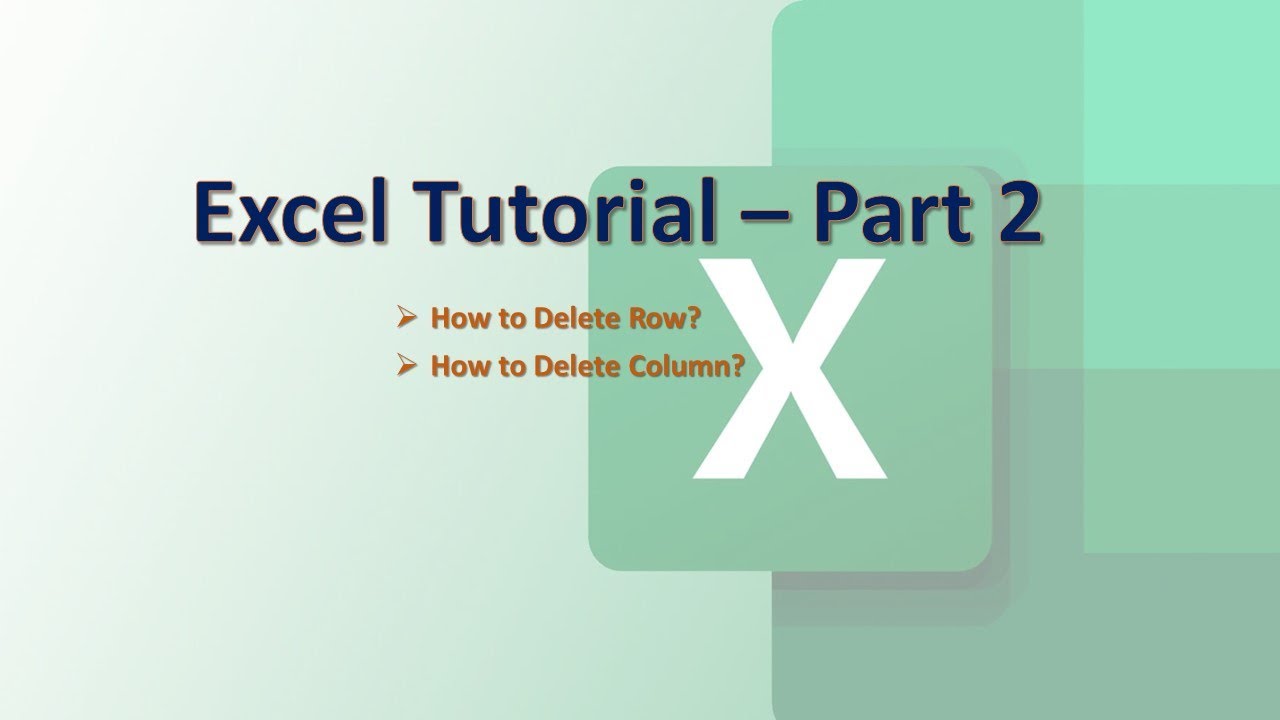 Excel Tutorial How To Delete Row And Column In Excel Part 2 excel-tutorial-how-to-delete-row-and-column-in-excel-part-2