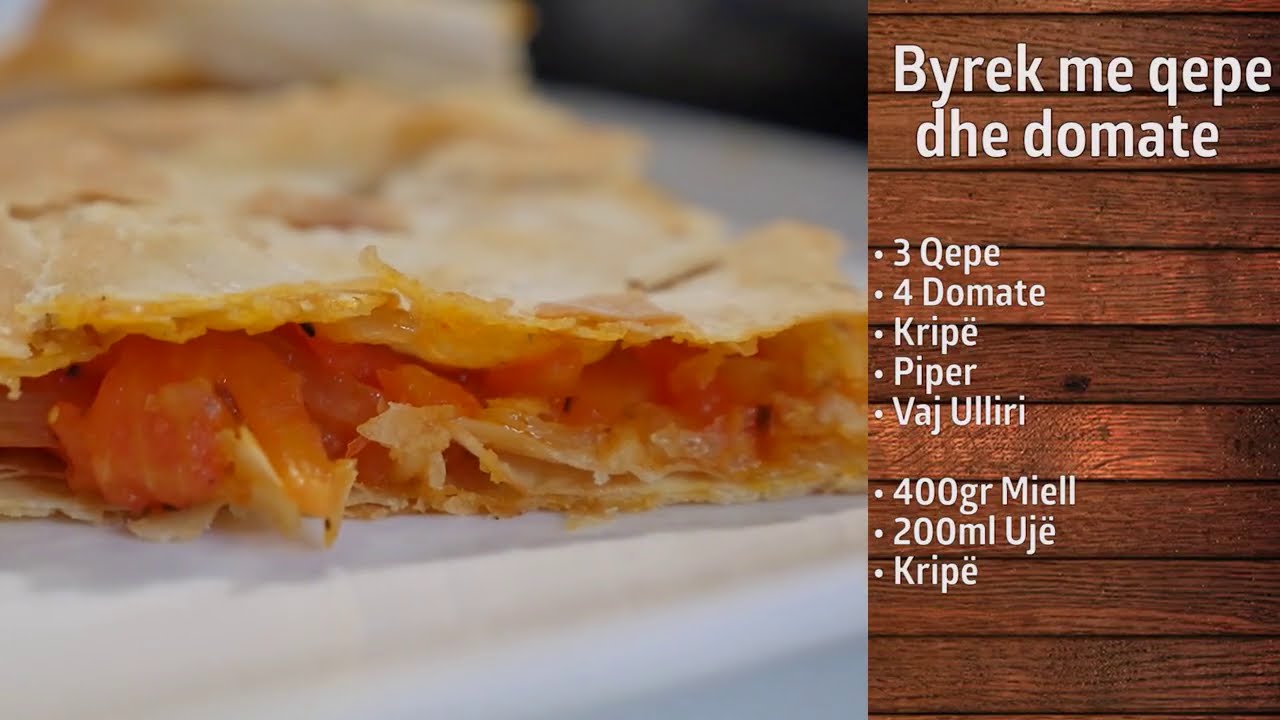 Receta në 2 minuta - Byrek me Qepë dhe Domate - YouTube