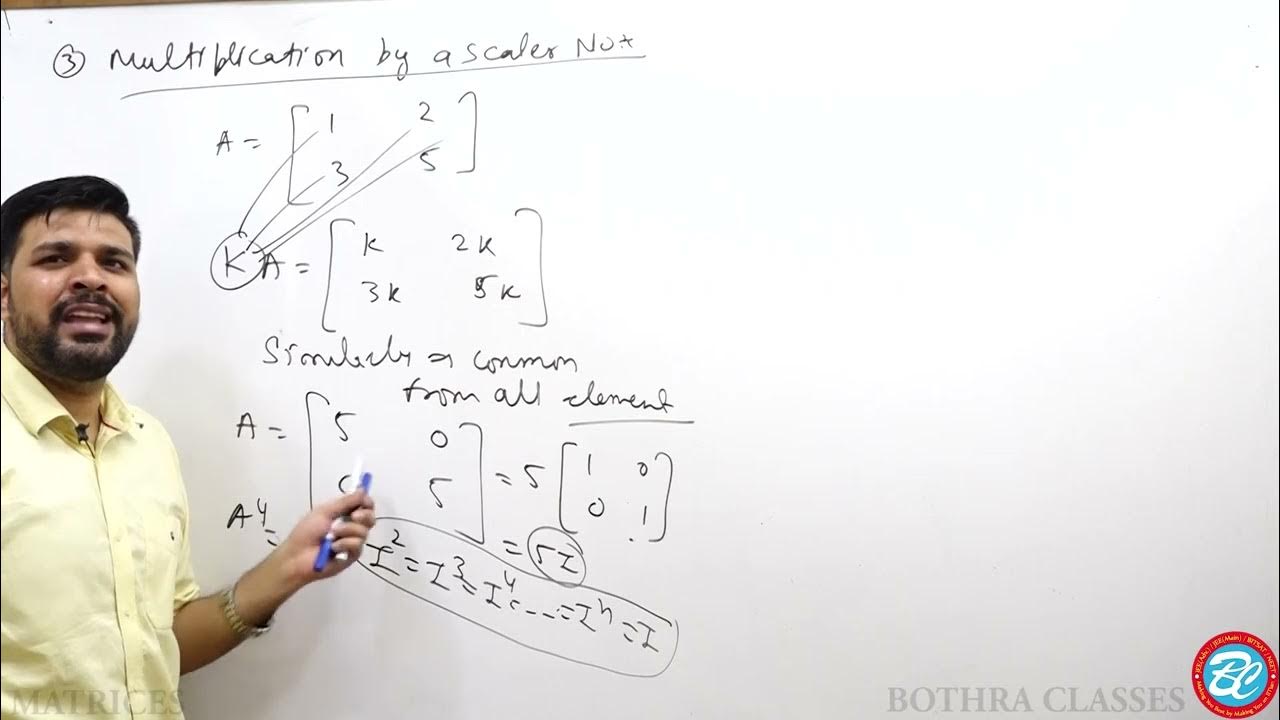 Matrices - Lecture 2- Class XII- JEE MAINS & JEE ADVANCE - YouTube
