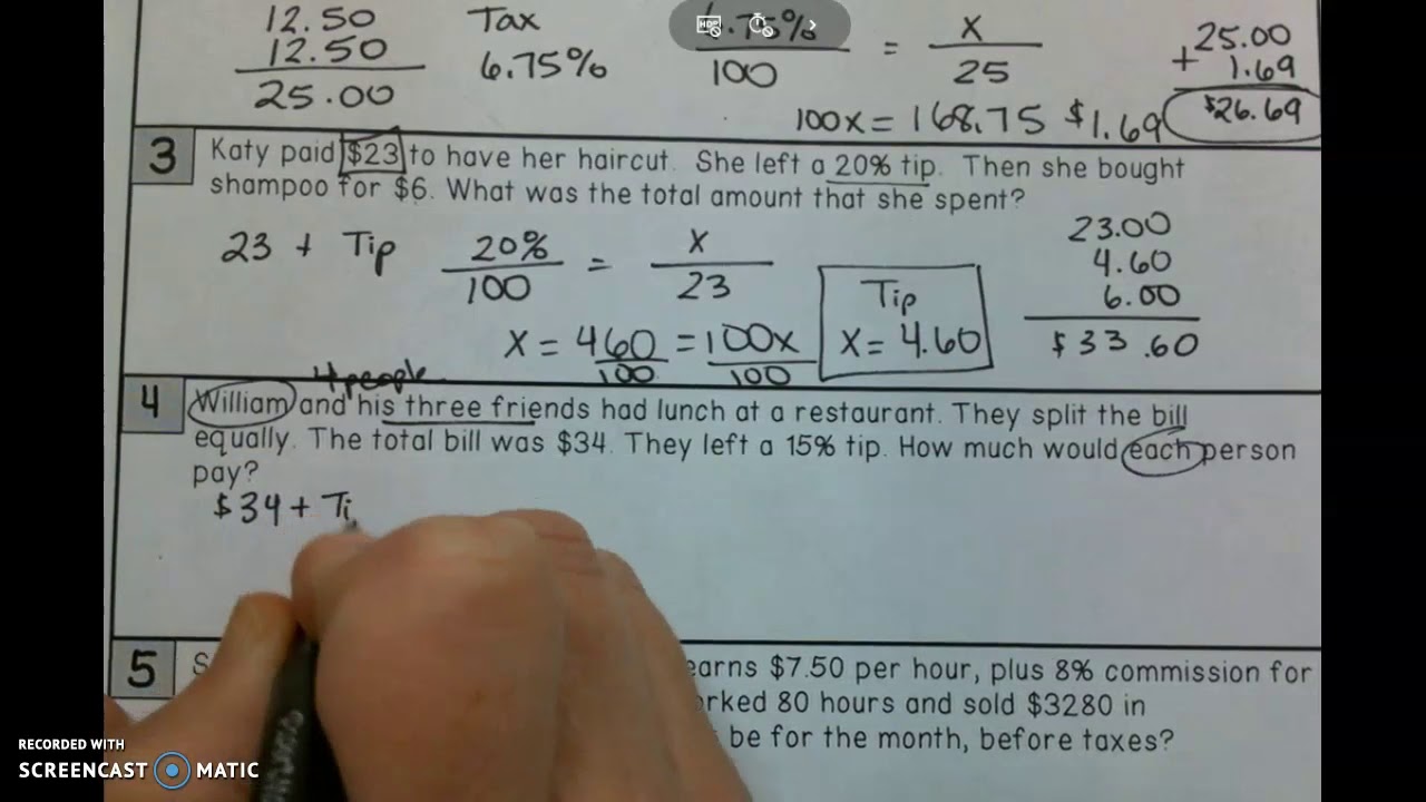 Tax, Tip and Commission - YouTube