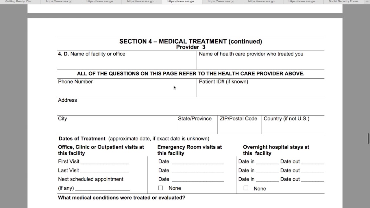 SSA Forms YouTube