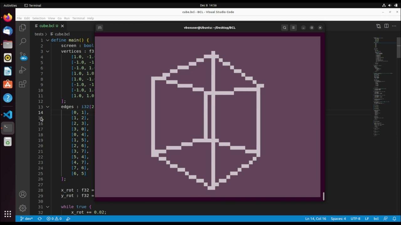 3D Console Cube in BCL (Ben's Compiled Language) - YouTube