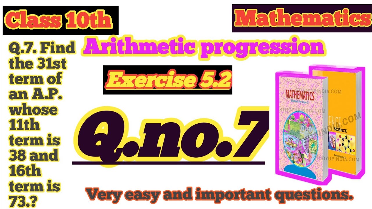 Question 7exercise 52chapter No5mathsarithmeticprogression 1967