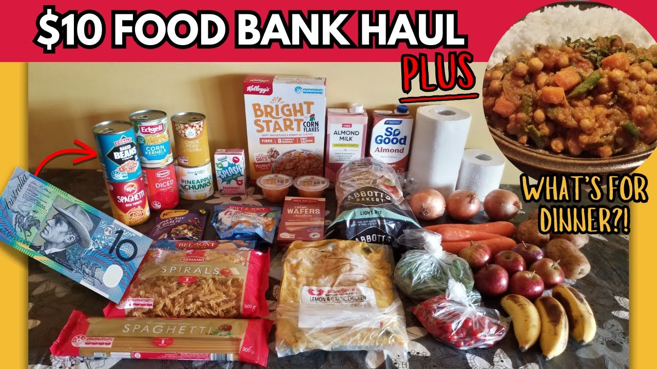 FOOD BANK HAUL! Friday's $10 Food Pantry Haul PLUS Our Dinner ...