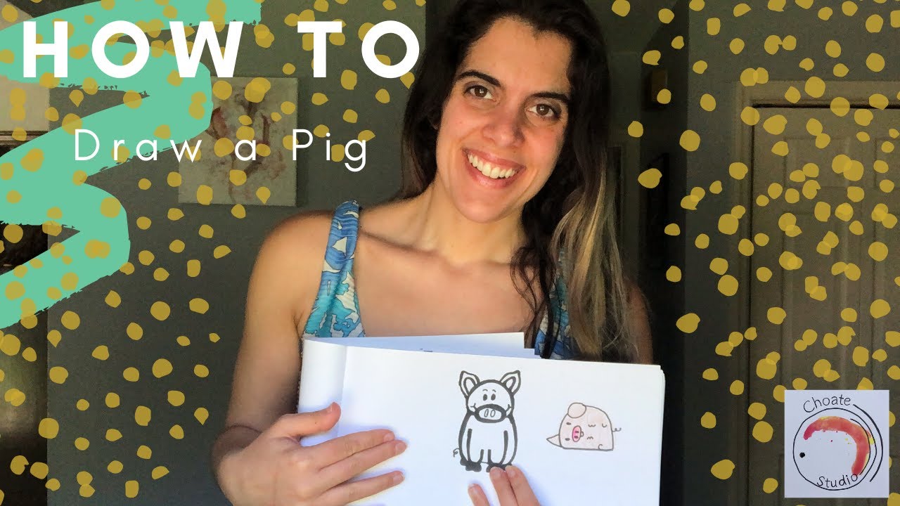 How to Draw a Pig l Art with Ms. Choate | #stayhome & draw #withme ...