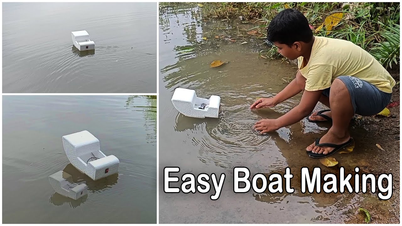 Amazing Boat Making With Thermocol / mini water pump boat / Diy ...