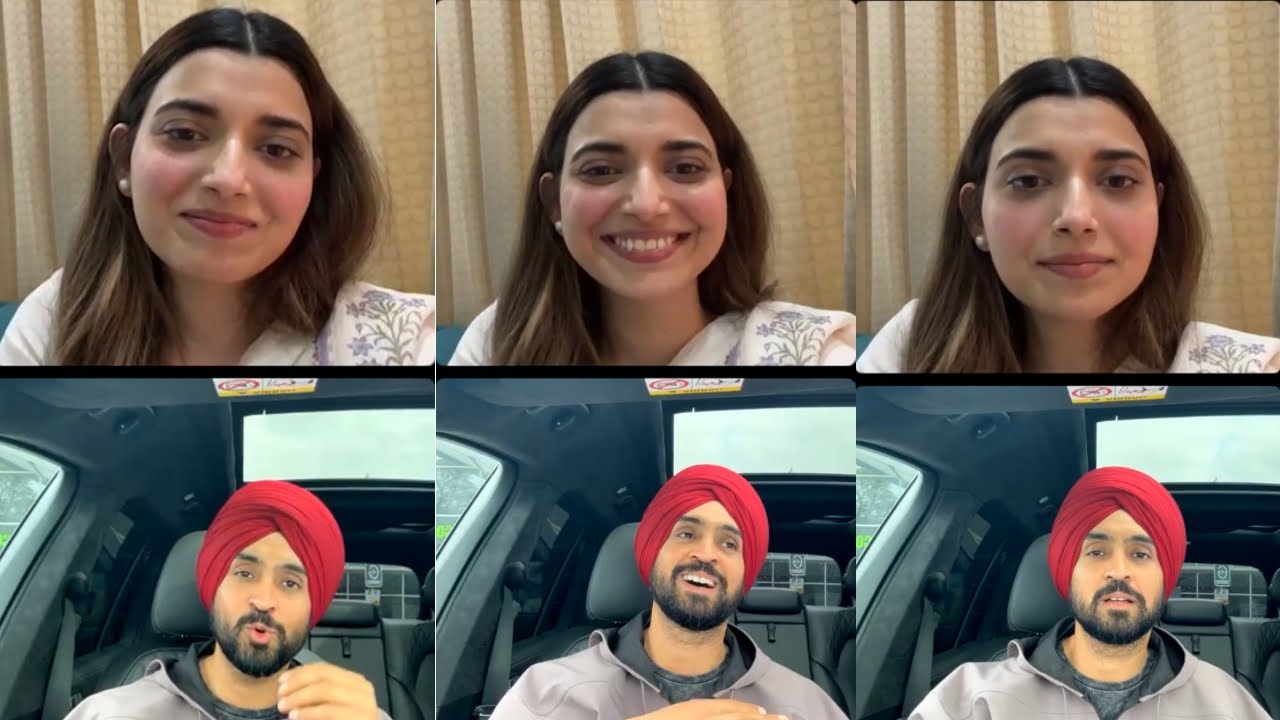 Nimrat Khaira Te Diljit Dosanjh Ne Live Ho Ke Film Te Apne Ware Sunayia ...