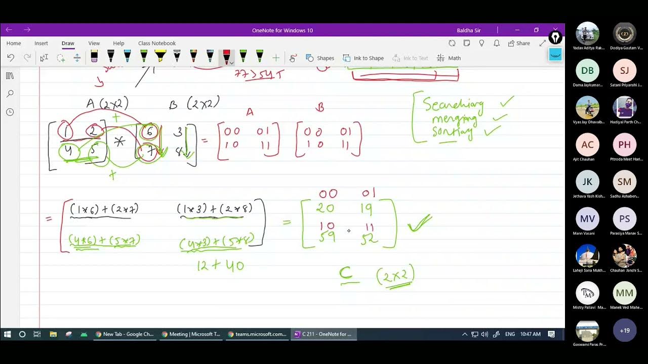 33. 3x3 Matrix Multiplication using 2-D Array in C Programming - YouTube
