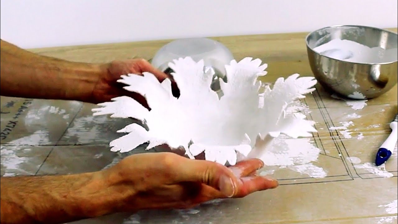 Gypsum crafts ideas - Pot - making from cloth and gypsum - YouTube