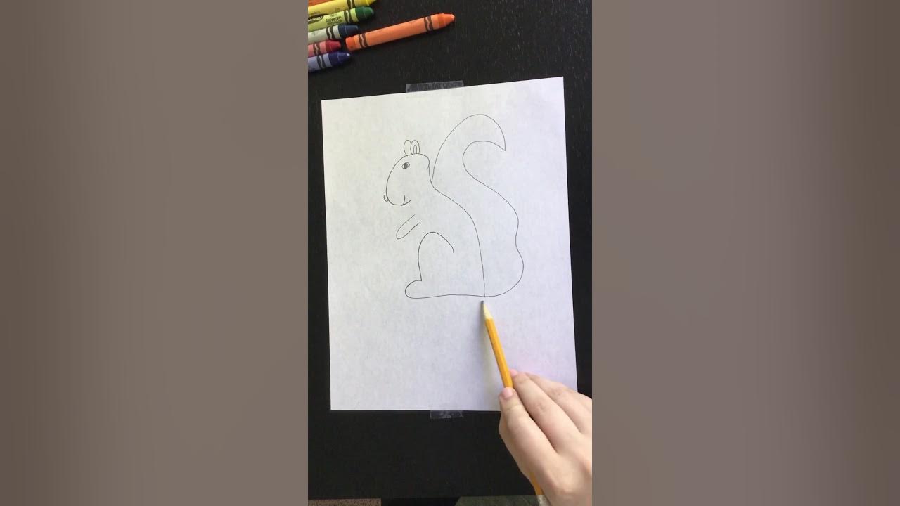 Squirrel directed drawing - YouTube