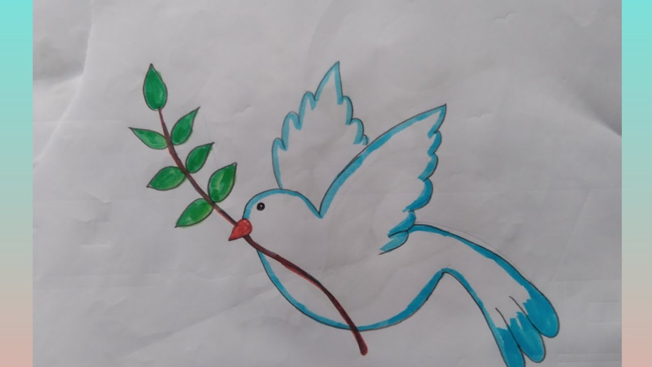 Simple drawing Bird || easy drawing vedio - YouTube
