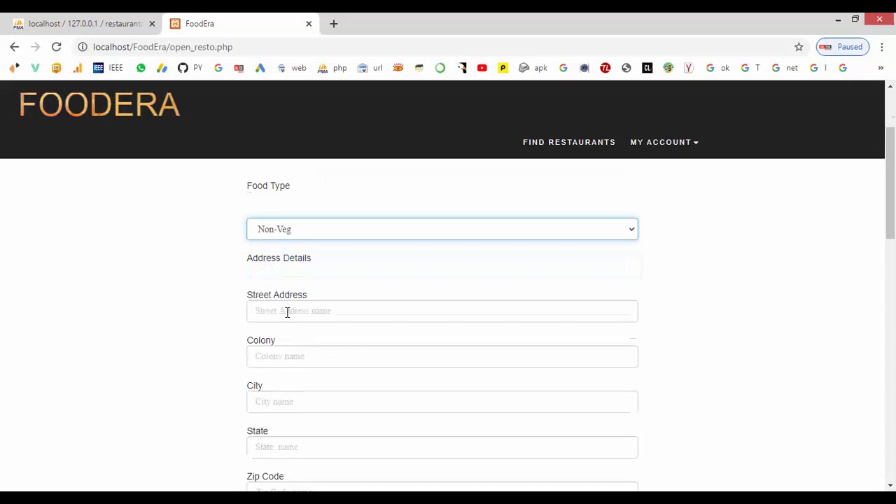 Foodera in PHP - YouTube