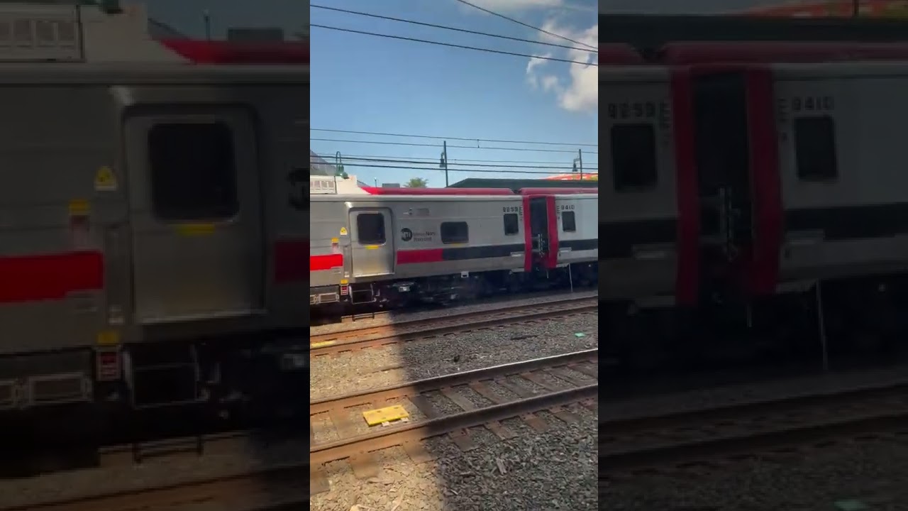 Grand Central Bound Metro-North M8 Train Departs New Rochelle Station ...