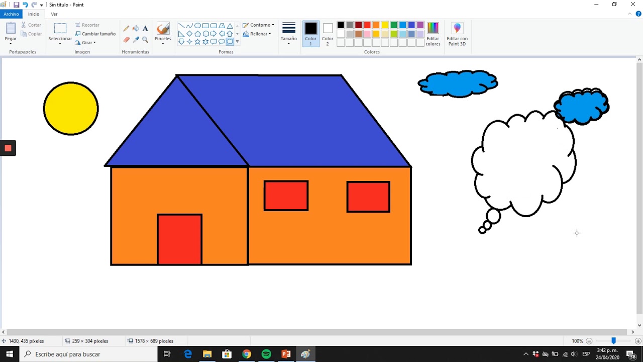 Tutorial para realizar actividad en Paint - YouTube